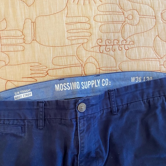 Mossimo Supply Co. | Pants | Mens Blue Khaki Mossimo 36x3 Slim Straight ...
